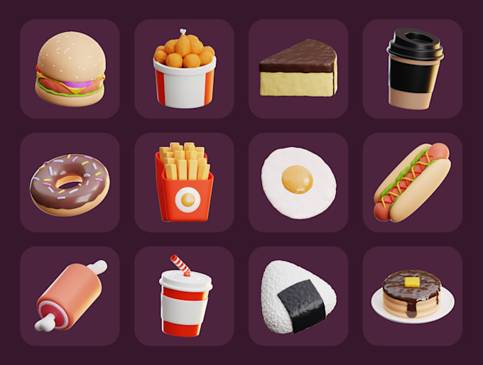 Make professional 3d icon for your website or apps by D23design | Fiverr