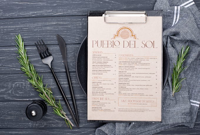Design a creative, eye catching, professional menu by Amandaraedesign ...