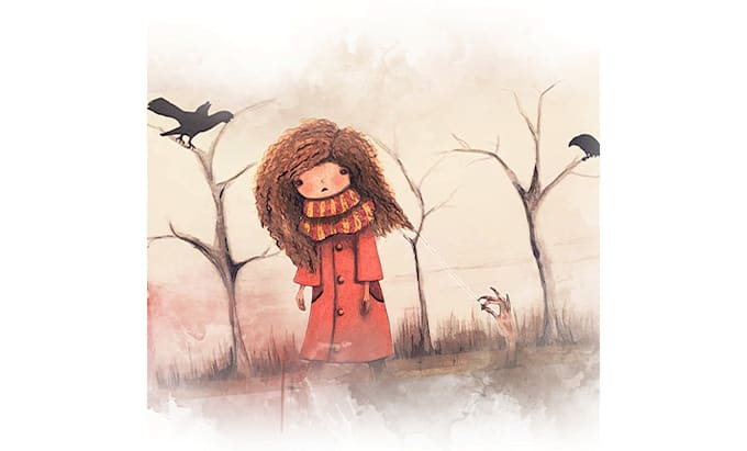 Draw watercolor children story book illustration by Abedini100 | Fiverr