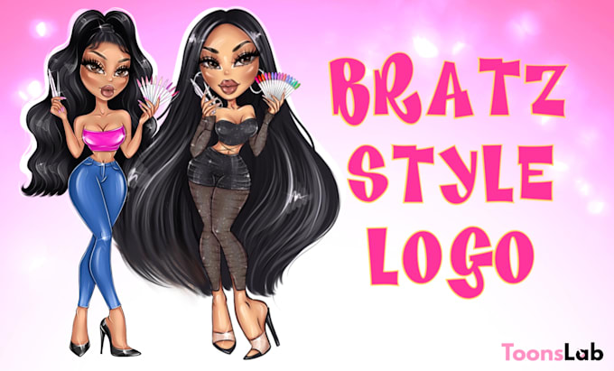 Create bratz style logo for your business by Toonslab | Fiverr