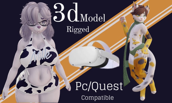 Design Custom Vrchat Avatar Furry Avatar Nsfw Vrc Vr Character 3d