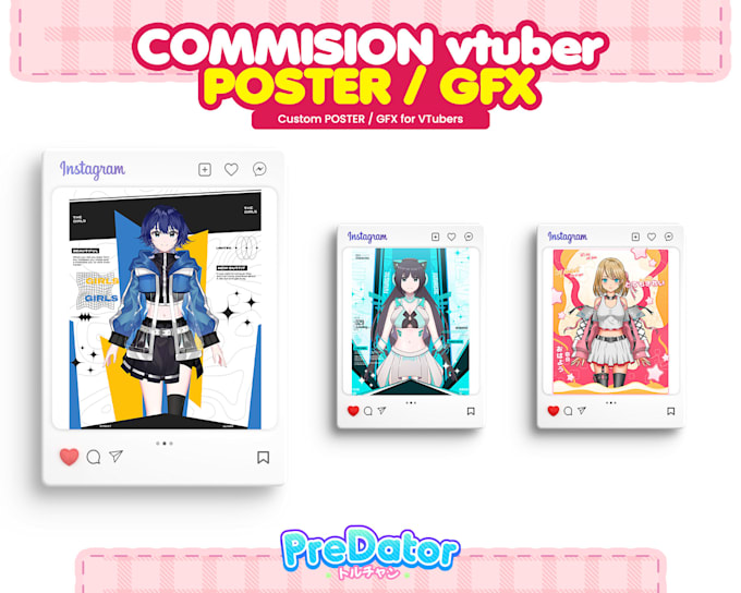 Design striking poster graphics tailored for vtubers by Predator_studio ...