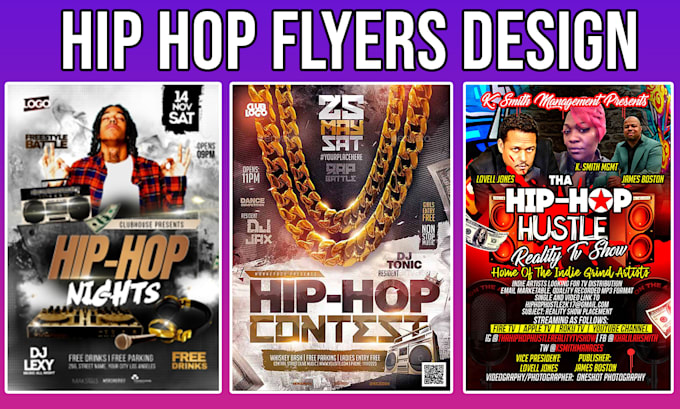 Design an eye catching hip hop flyers by Bridges_thegap | Fiverr