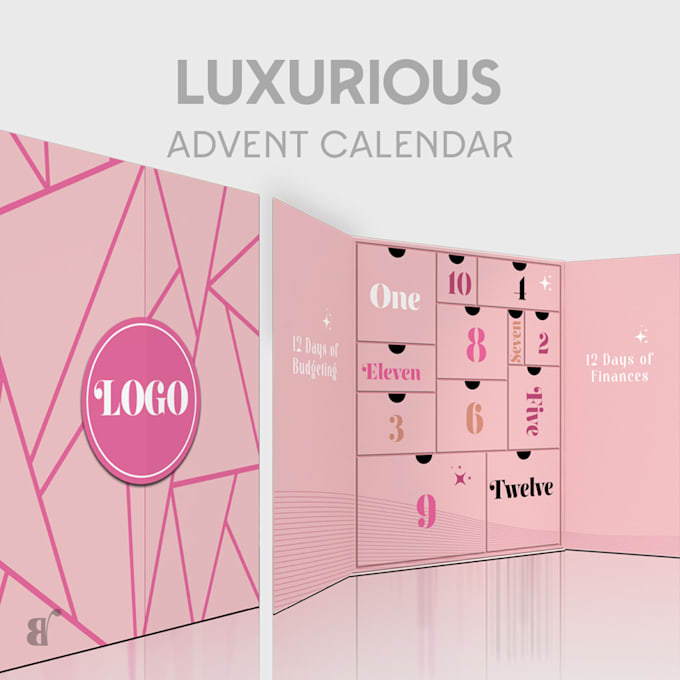 Do a luxurious advent calendar for your brand packaging box design by ...