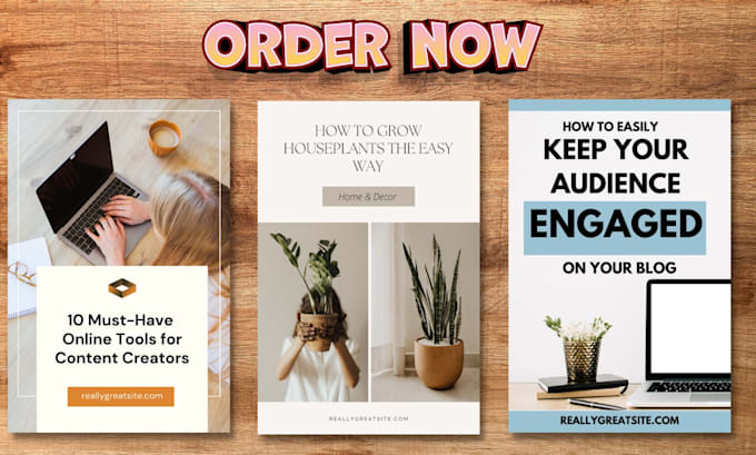 Design 100 professional pinterset pins and video ads by Hammad_727 | Fiverr