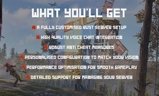 Setup a rust dedicated server by Garratt45 | Fiverr