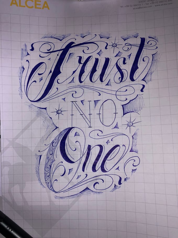 Make a hand lettering with your words by Lozio093 | Fiverr