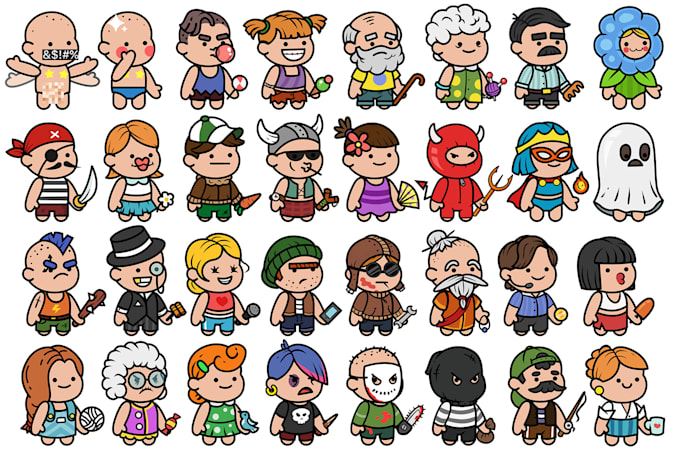 Simple characters for your game by Nsjungle_2d | Fiverr