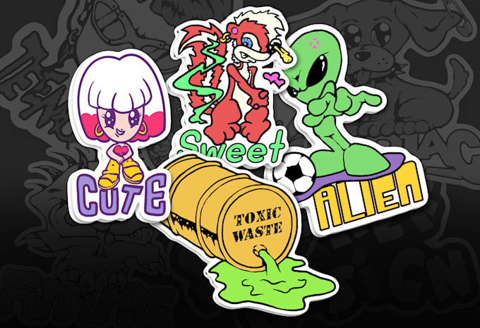 Create a custom awesome sticker design by Febreanananda | Fiverr