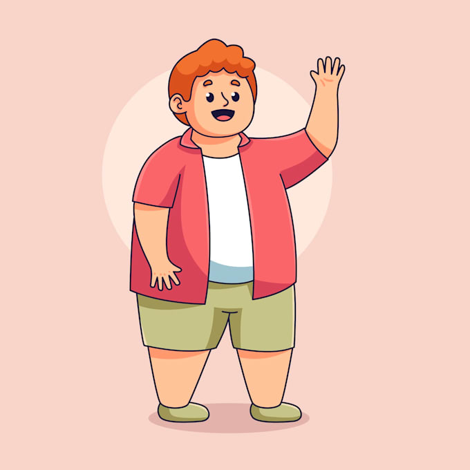 Draw cartoon people vector illustration by Wendra | Fiverr