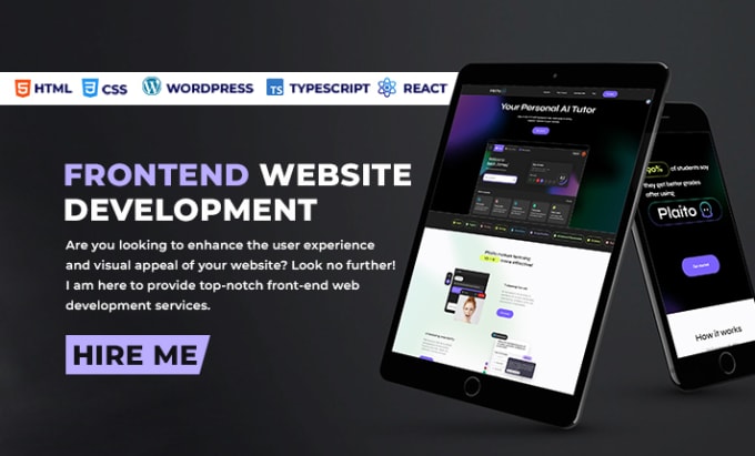 Develop Front End Of Your Website Using Html Css Javascript Typescript Nextjs By Mtalhadev Fiverr