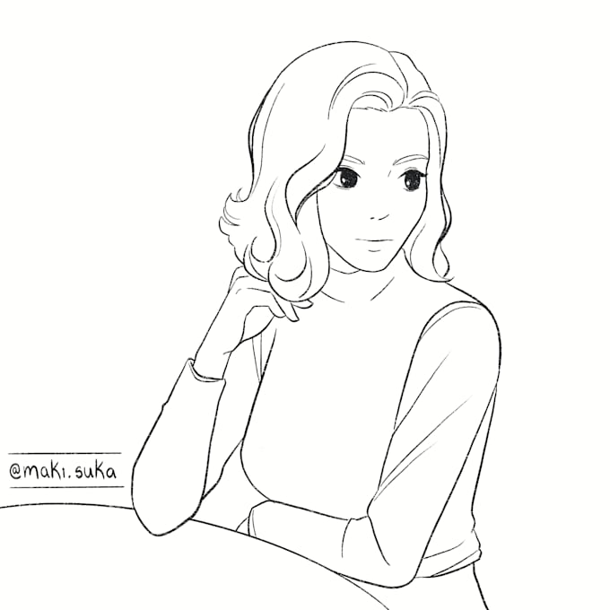 Draw your favourite tv show characters in this style by Makisuka | Fiverr