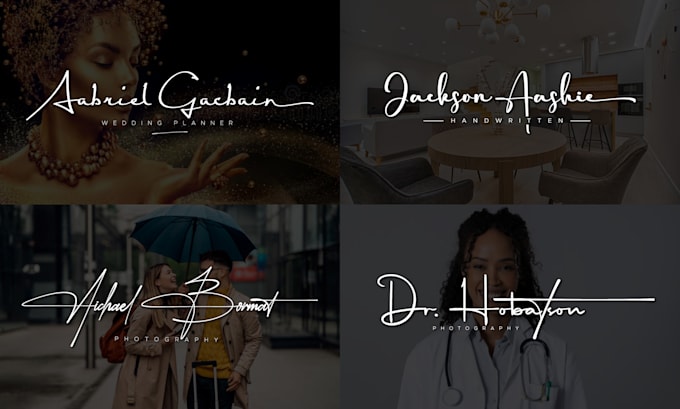 Design scripted, handwritten and signature logo by Designersumon12 | Fiverr