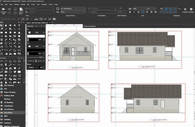 Draft construction drawings set using vectorworks by Punamshivam | Fiverr
