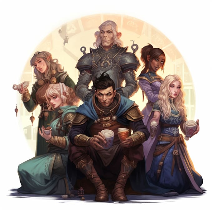 Draw your dnd characters and dnd party by Snaisonee | Fiverr