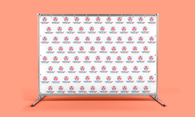 Design step and repeat, logo backdrop and roll up banner very fast by ...