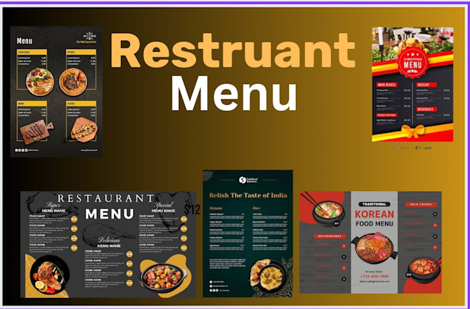 Design amazing restaurant menu designs by Fatima_zahra_23 | Fiverr