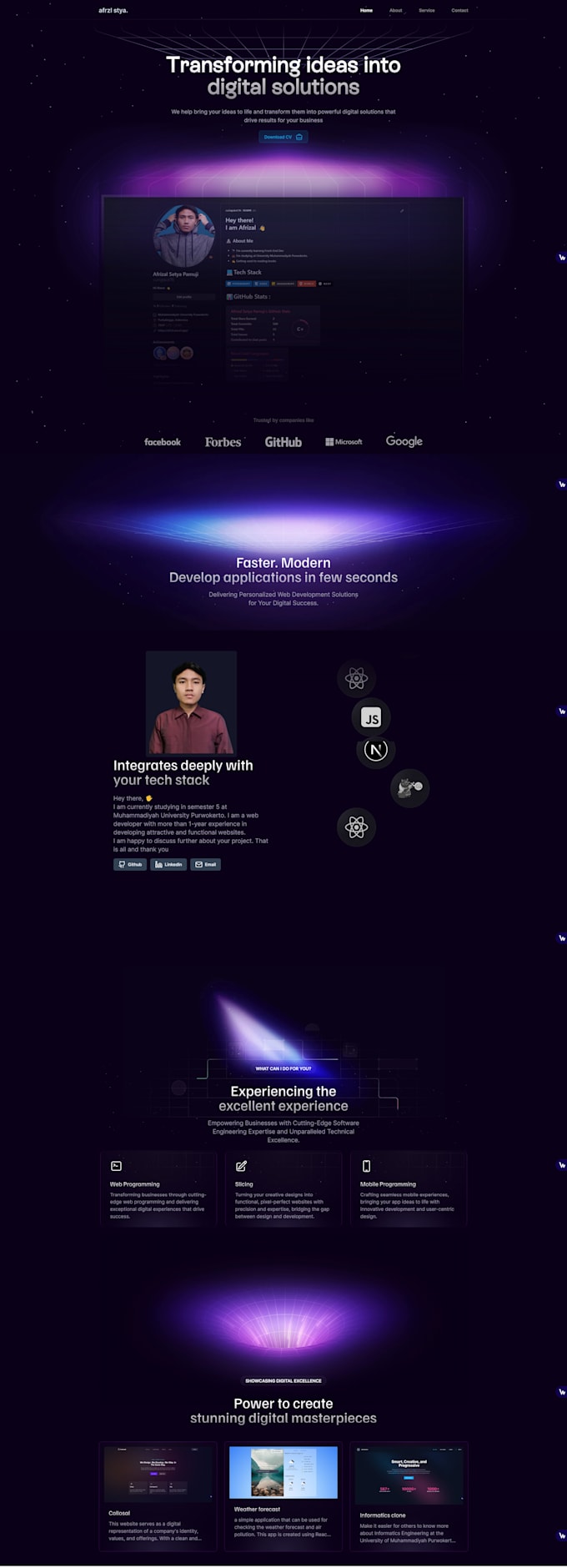 Professional portfolio website for individuals and businesses by ...