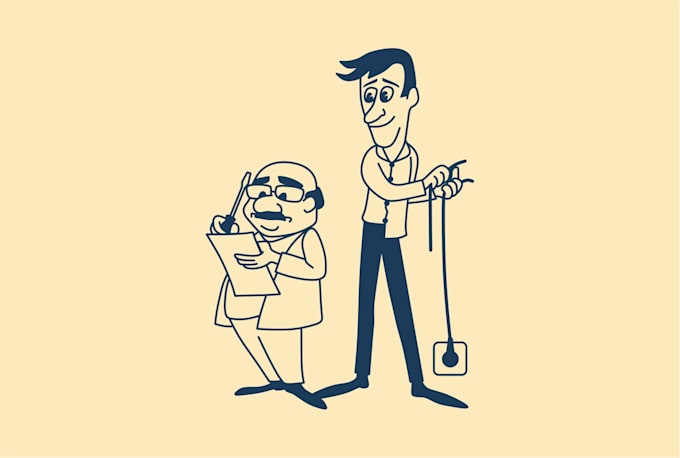 Draw black and white cartoon line art illustration by Sipwam | Fiverr