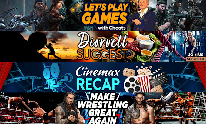 Epic youtube banner design twitter cover facebook art social media ...