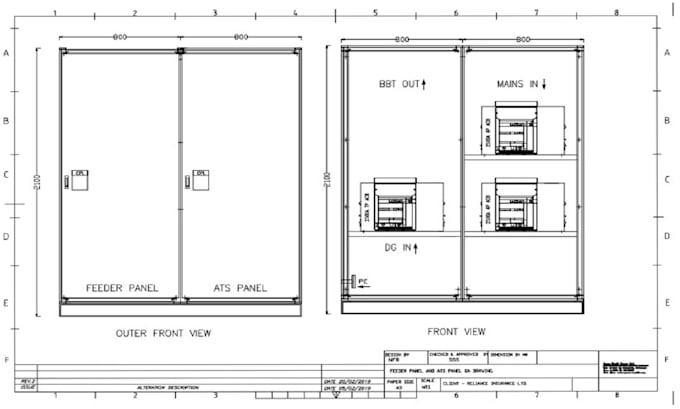 Design, drawing of electrical ht lt panels by Nabbiferdous | Fiverr