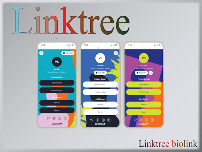 Create your linktree business landing page maker by Alinabassra | Fiverr