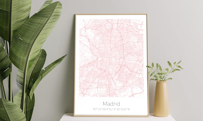 Create a unique modern elegant map poster for home decor by Sid_bysid ...