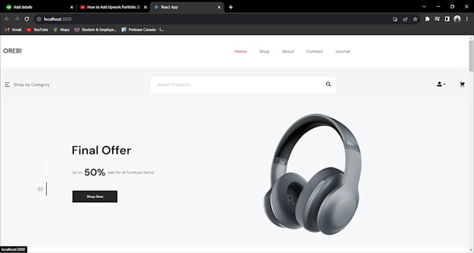 Develop Responsive Website Using Html Tailwind Css React Js For You By