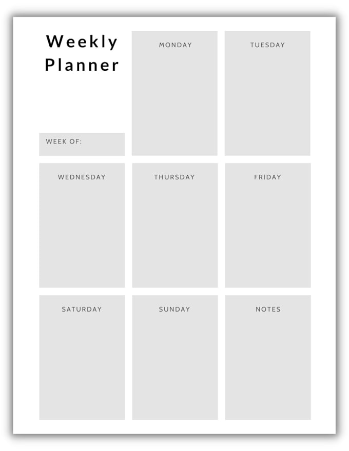 Design a custom printable planner or calendar by Gizzmos4 | Fiverr