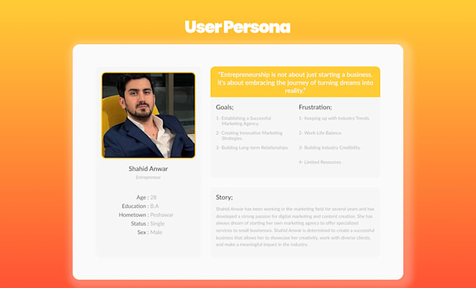 Create your user persona ,ux flow and research for your by ...