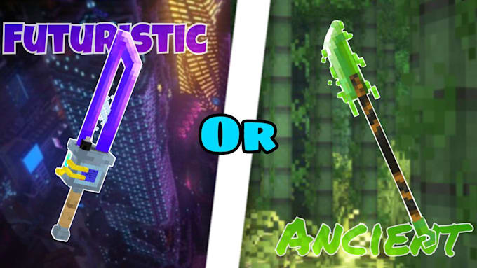 Make spectacular minecraft java 3d modeled weapons by Greenglicher | Fiverr
