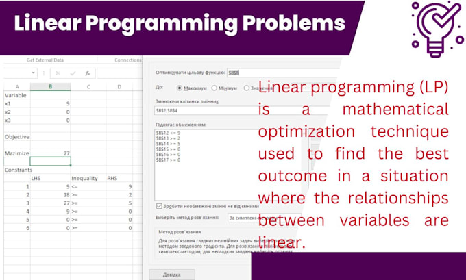 Solve linear programming problem help of excel solver by Jacksparrow190 ...