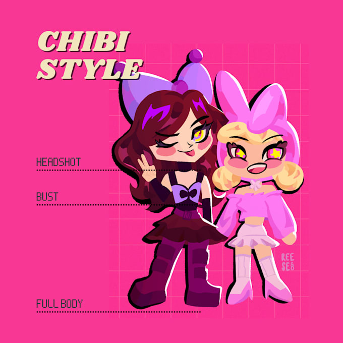 Create a cute chibi profile pic or illustration for you by Ccolorared ...