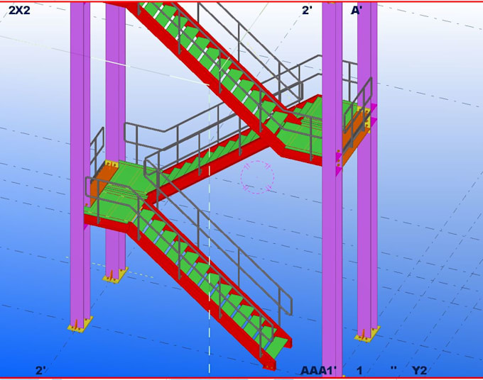 Create any type of steel stair on tekla structure by Engrshahid66 | Fiverr