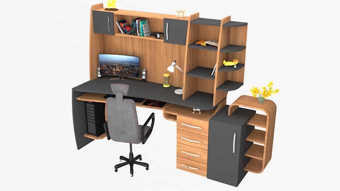 Design a custom 3d desk for you by Efekoca176 | Fiverr