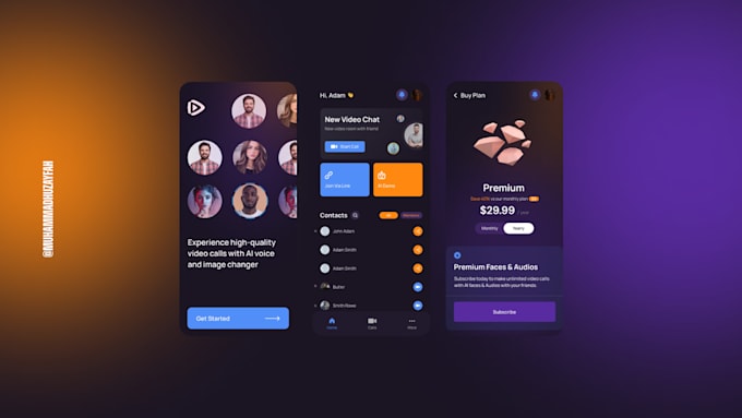 Create modern mobile app designs by Huzayfah_design | Fiverr