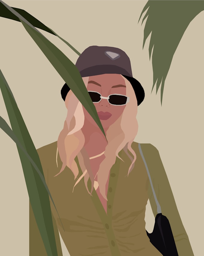 Draw minimalist portrait, faceless vector art from your photo by ...