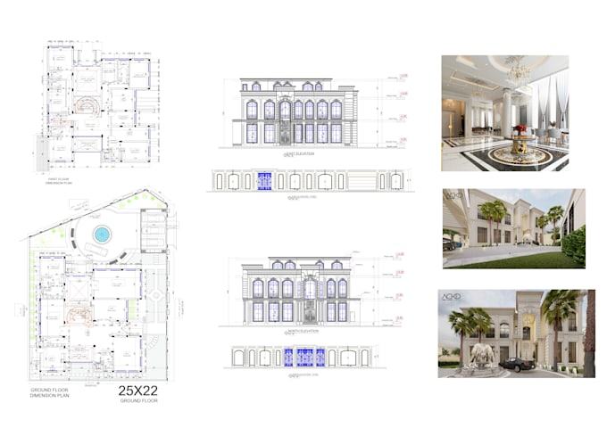 Do villa design in 2d working drawings by Mamun_ackd | Fiverr