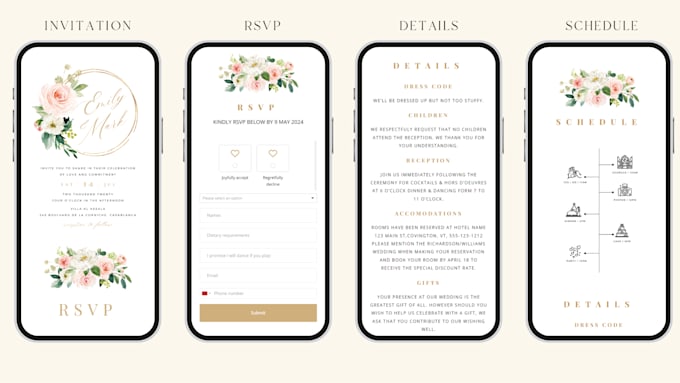 Make a wedding invitation website by Samariss | Fiverr