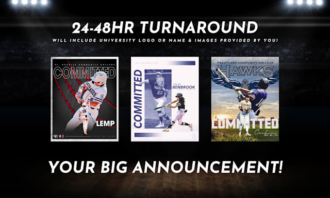 Create an epic college commitment graphic for you by Aheal14 | Fiverr