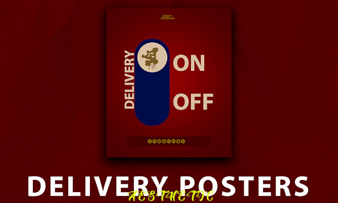 Design your delivery posters for food delivery by Sufigraphicpros | Fiverr