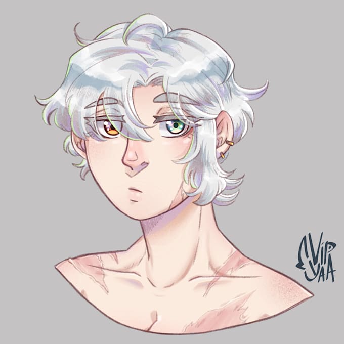 Draw your oc portrait in my style by Vipyaa | Fiverr