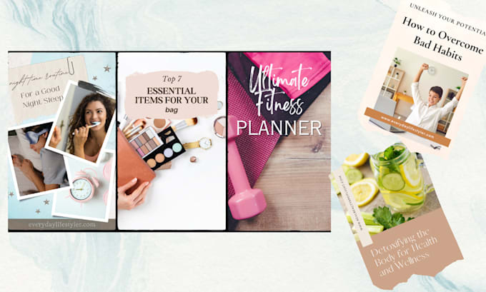 Custom design beautiful pinterest pins for your brand by Blue100 | Fiverr