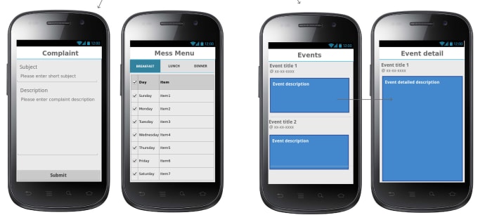 Wireframe your android app by Vivdub | Fiverr