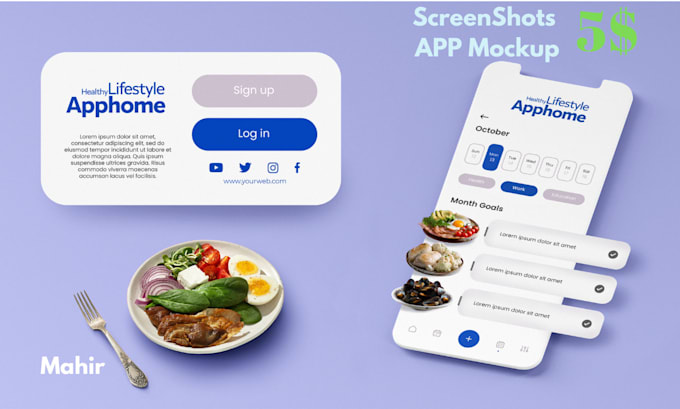 Design a custom app store screen, app mockup by Anasmahir1 | Fiverr