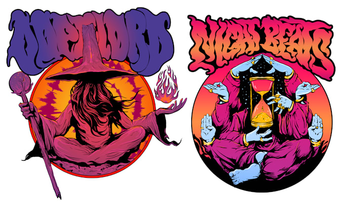 Draw stoner rock, psychedelic, dark, doom artwork by Distortionbook ...