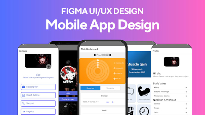 Create mobile app design in figma or mobile app ui design by Usama1225 ...