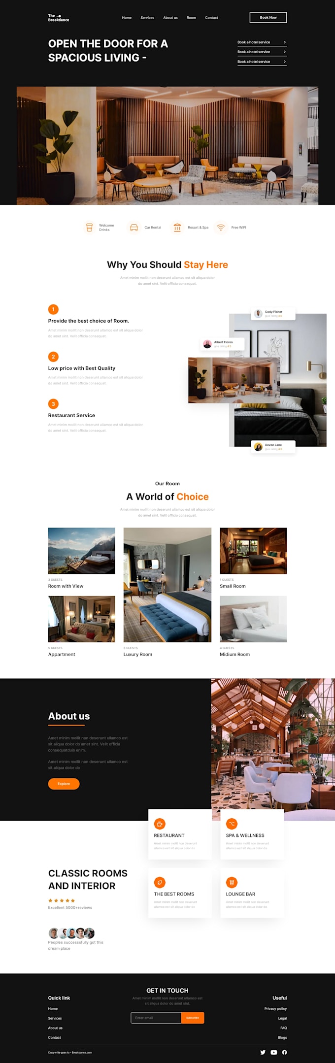Create a responsive landing page with html css by Trusyurii | Fiverr