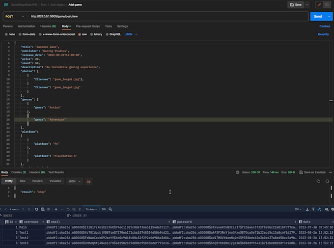 Develop a python flask back end for your website by Taimg1 | Fiverr