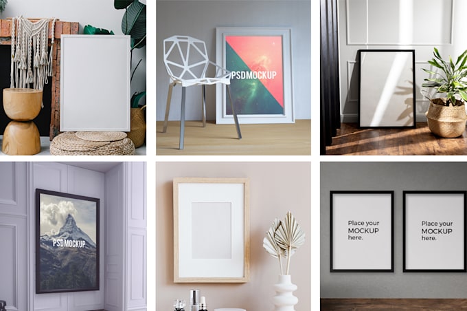 Create realistic frame mockup for your image or photo by Agazde | Fiverr